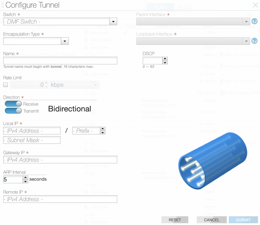 DMF User Guide - Tunneling Between Data Centers - Arista